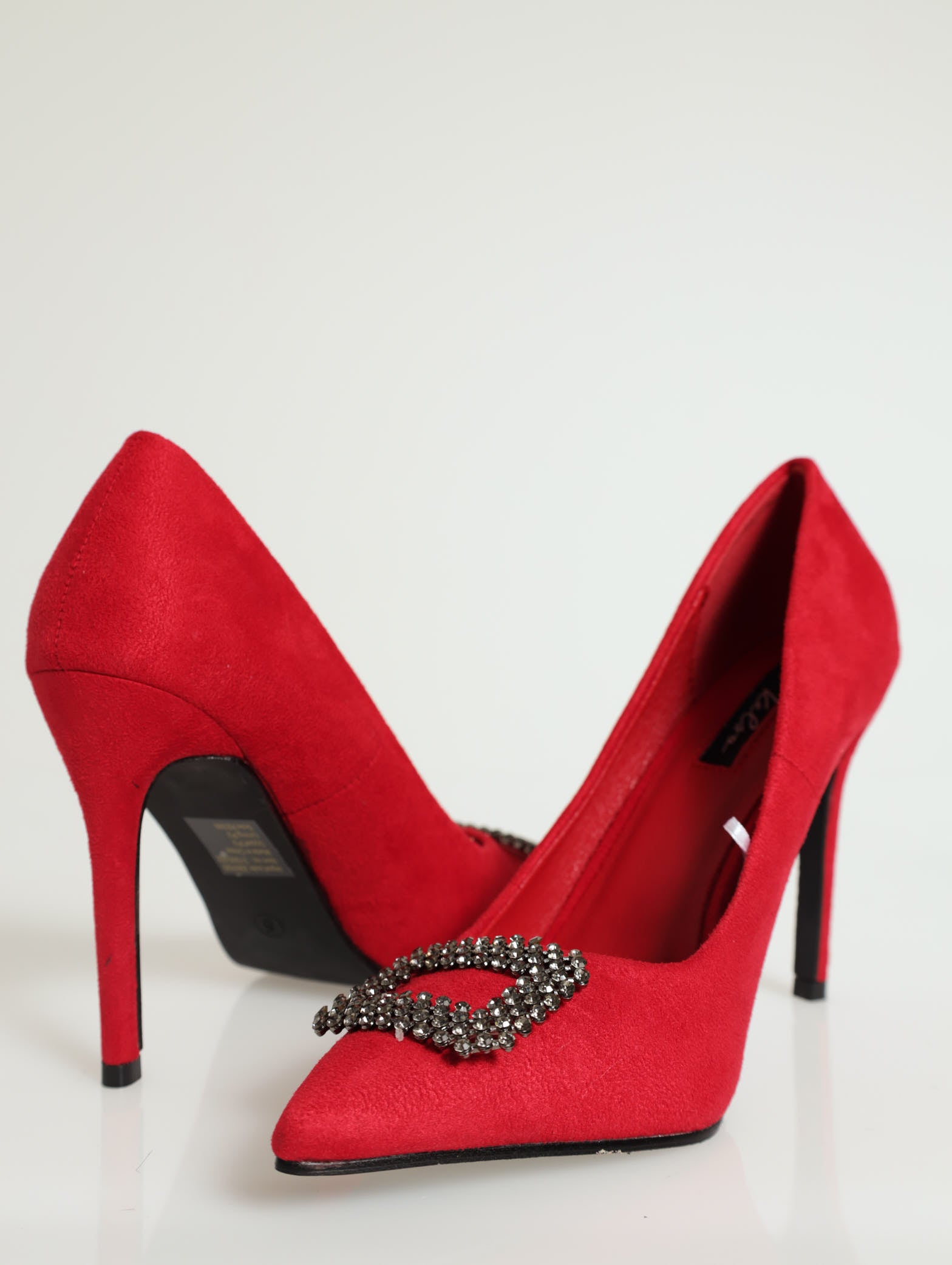 Ladies Pointed Court Heel With Brooch - Red – Edgars Namibia